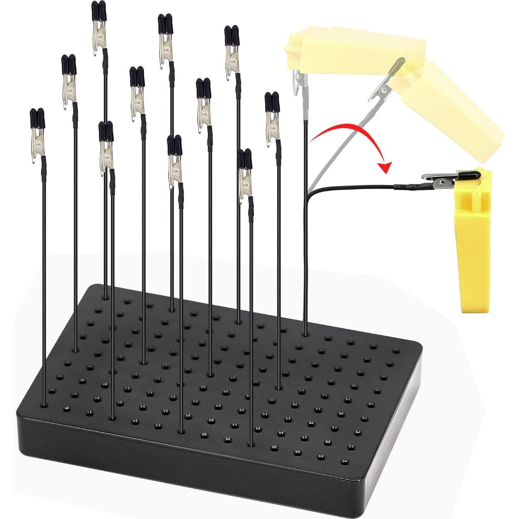 Model Painting Stand Base Holder and 12PCS Bendable Alligator Clip ...