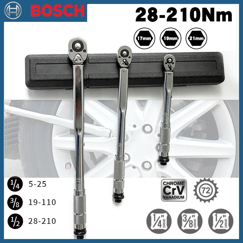 Preset adjustable torque wrench 1/2" 28-210nm / 3/8” 19-119nm / 1/4” 5 ...