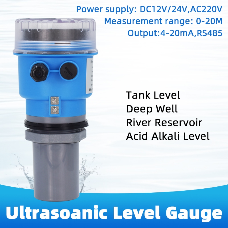 Ultrasonic Level Gauge River Lake Water Tank 0-10M Water Level Sensor 4 ...