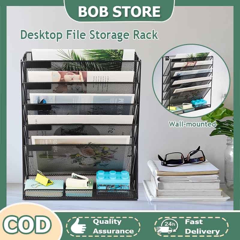 Hanging Metal File Rack Wall Mounted File Racks Desktop Office ...