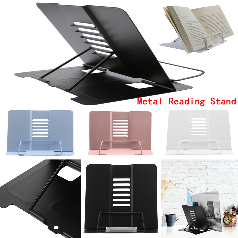 1 PC Metal Foldable Desktop Reading Stand Adjustable Book Tablet ...