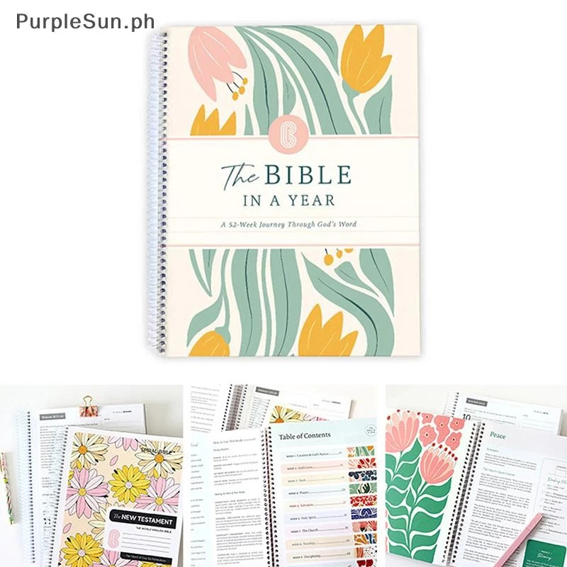 The Bible in A Year: A 52-Week Study Through Gods Word - Spiral Bible ...