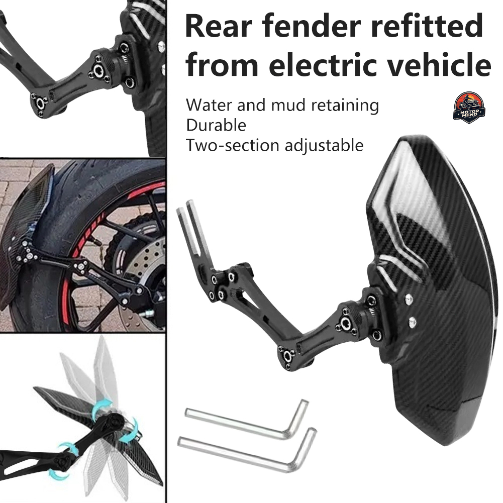 Universal Motorcycle Mudguard Rear Fender Extender Mudflap Mud Splash ...