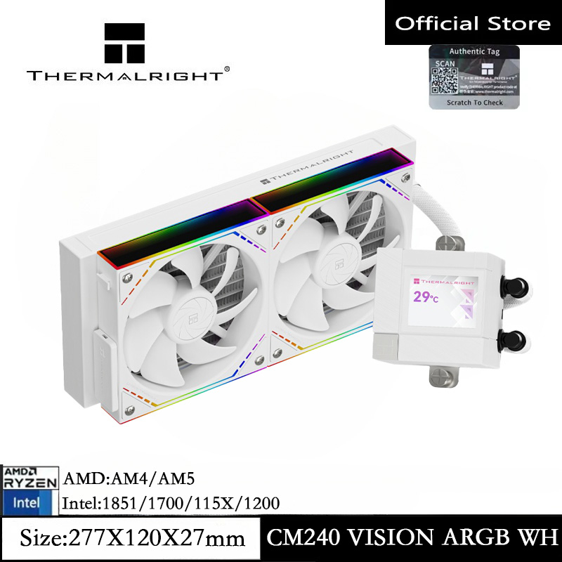 Thermalright CORE MATRIX 240 VISION CPU Water Cooler 2-inch IPS Screen ...