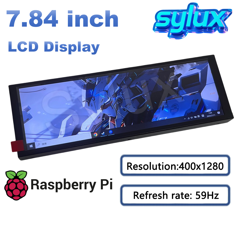 7.84 Inch LCD Display 1280x400 Screen HDMI For Raspberry Pi / PC Case ...