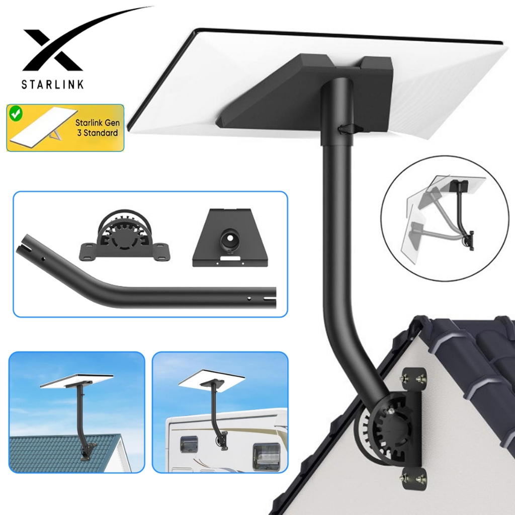For Starlink Gen 3 Wall Mount Kit for Starlink V3 Pole Adapter And ...
