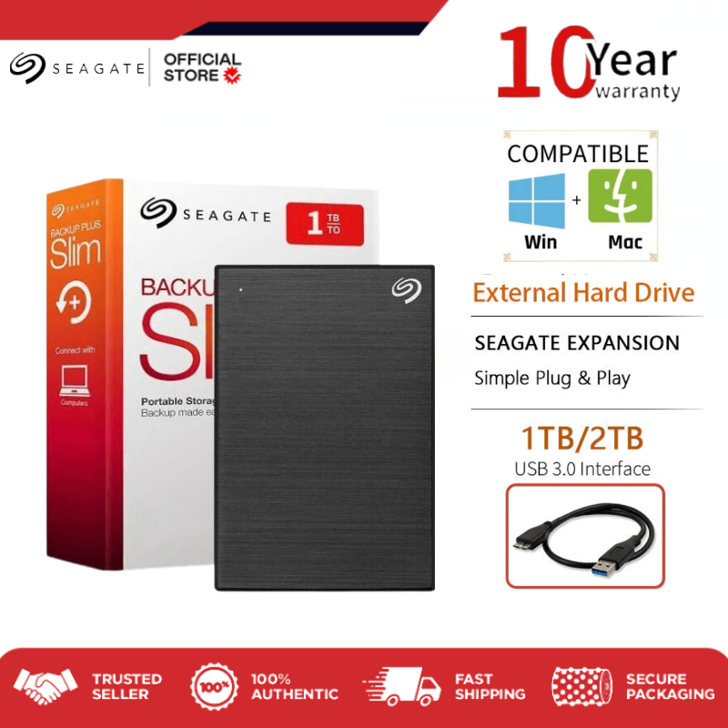 Seagate External Hard Disk 2TB 1TB Portable USB 3.0 External HDD In ...