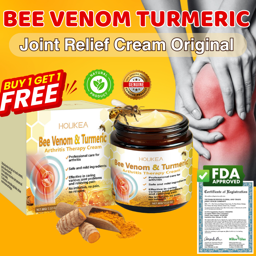 Bee venom plus turmeric joint relief cream original support joints ...