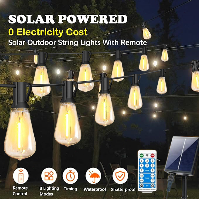 15/10/7M Solar Powered LED String Lights Outdoor Waterproof Solar ...