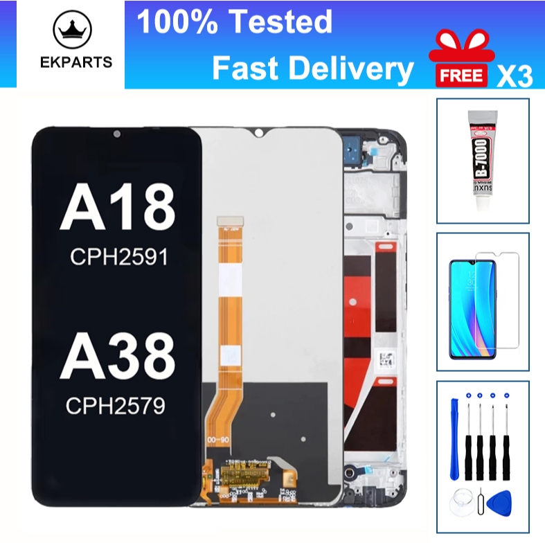 Top Quality LCD For OPPO A18 A38 CPH2591 Display Touch Screen Digitizer ...