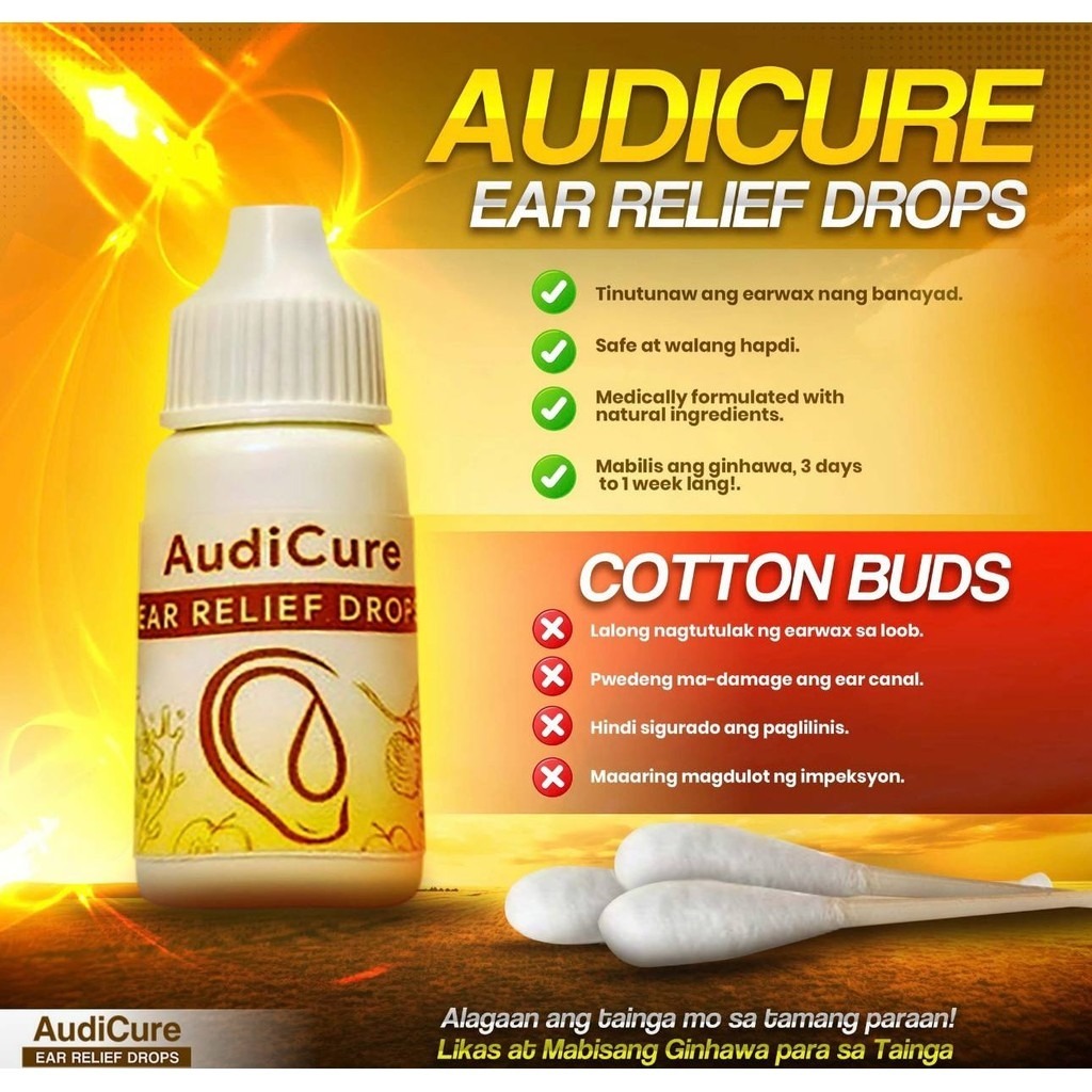 AUTHENTIC AUDICURE EAR RELIEF DROPS | Shopee Philippines