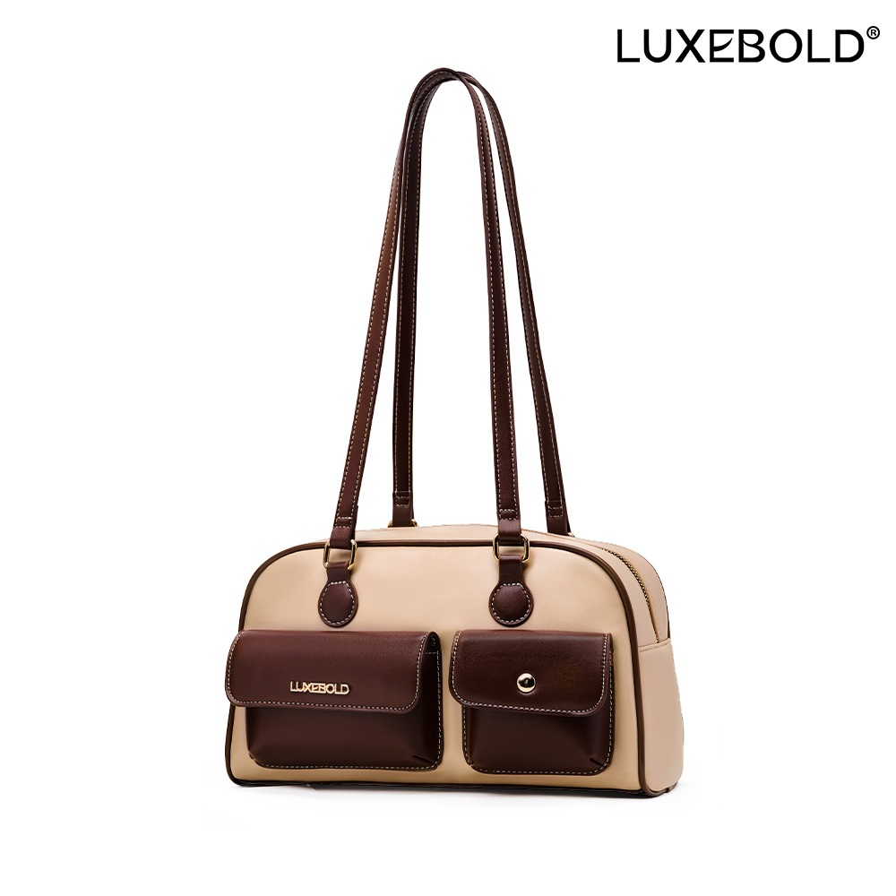 LUXEBOLD Women Shoulder bags Chubby bag Vintage Leather Bowling Bag ...