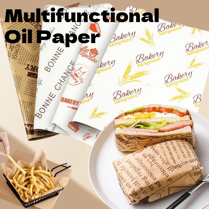 Food grade safety! 100 pieces of thickened kitchen wax paper, oil ...
