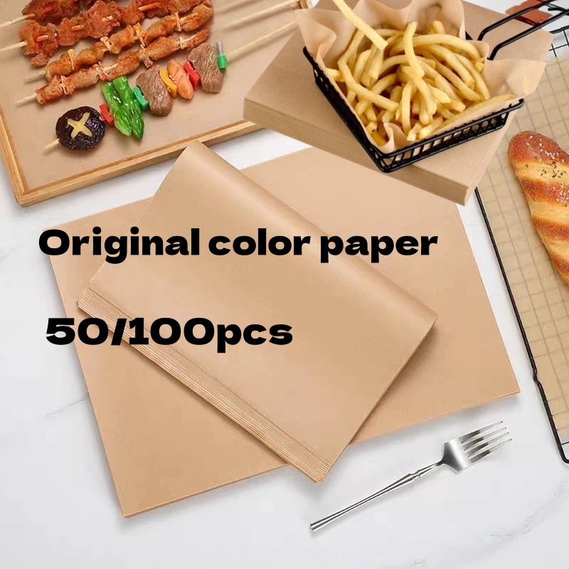 100 pieces set 】 Kitchen multifunctional wax paper baking paper, oil ...