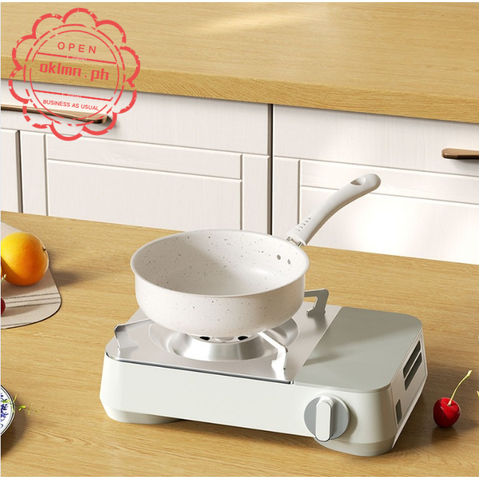 White Flat Cooking Pan - Non Stick Frying Pan, Ideal for Induction ...
