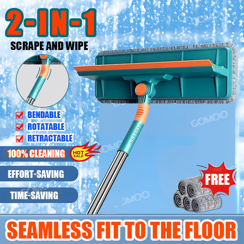 【COD】140cm Window mop Window Cleaner With Wiper Strip 180° Window Dust ...