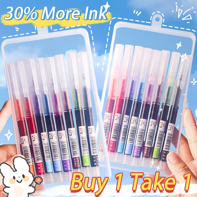 20PCS Colorful Straight Liquid Pen 0.5mm Gel Pen Quick-Drying ...