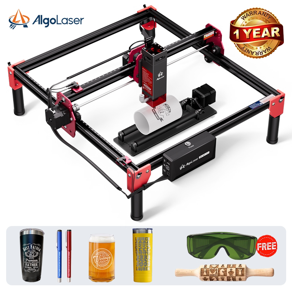 AlgoLaser DIY KIT MINI Laser Cutting Machine with Roller for Tumbler ...