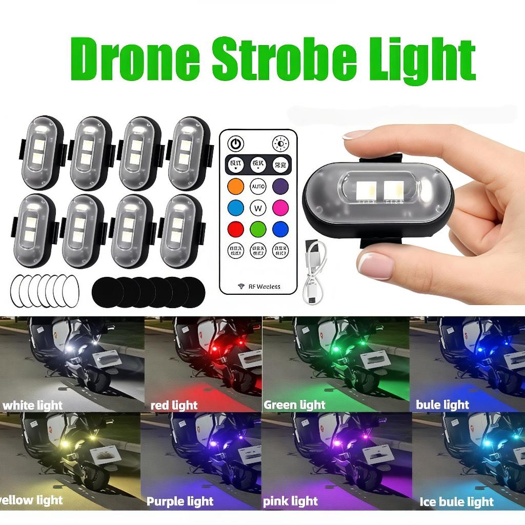 4PCS/RGB LED Strobe Light for Aircraft Helicopter Motorcycle/Remote ...