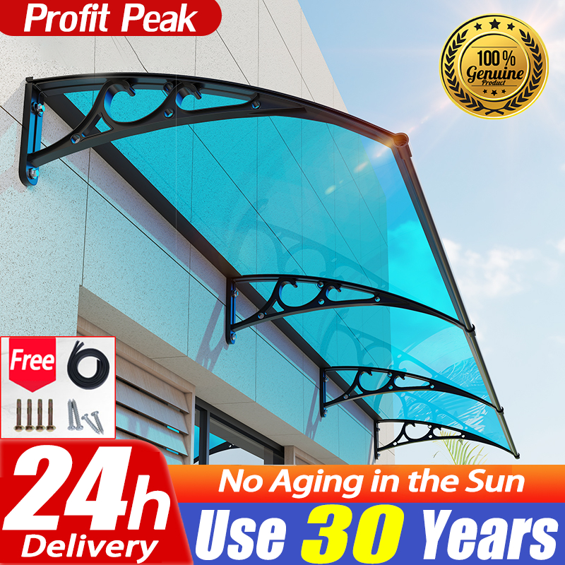 【24h Delivery】Heavy-duty Awning Canopy with Bracket Frame Outdoor Sun ...