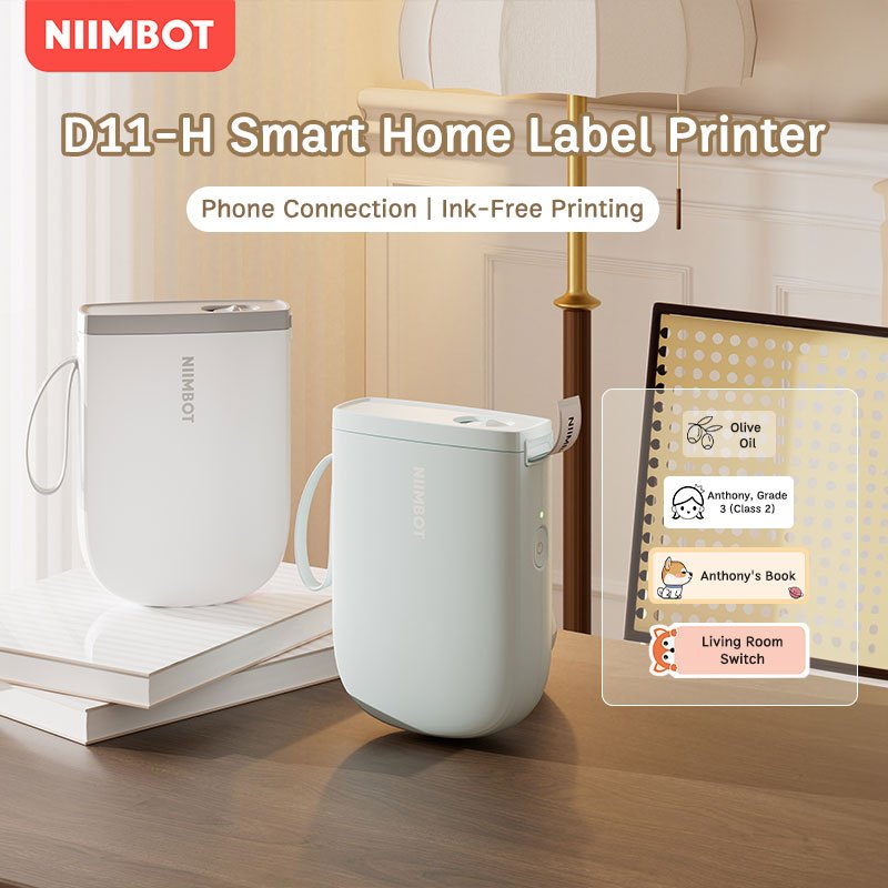 NIIMBOT D11_H Bluetooth Label Printer Portable Thermal Printer for ...