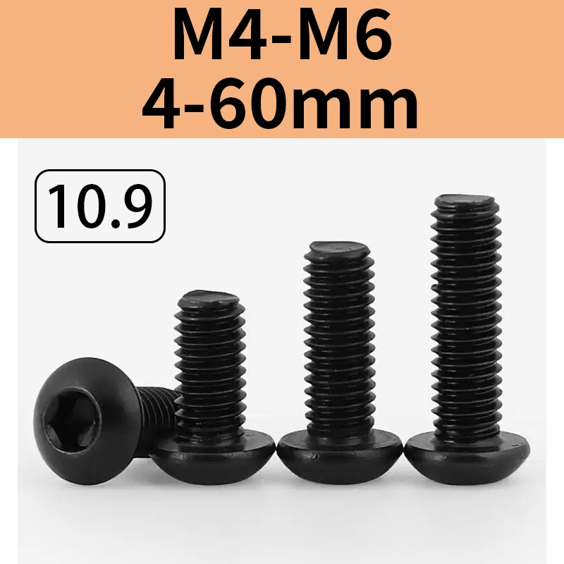 M4 M5 M6 Allen Screws Hexagon Screws Bolts Level 10.9 High-Strength ...