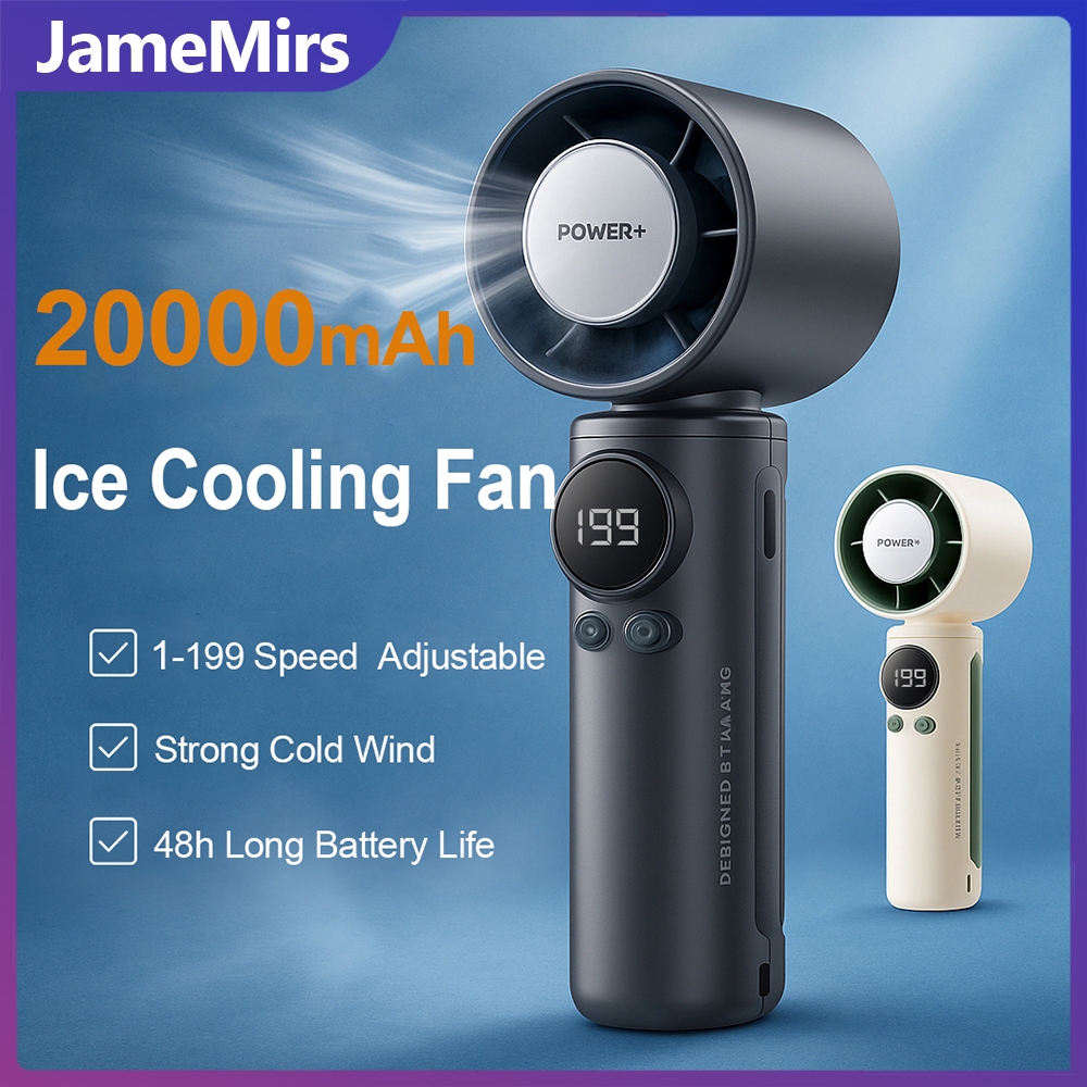 JameMirs Mini Fan With Cooling Effect Strong Wind 199 High-Speed ...