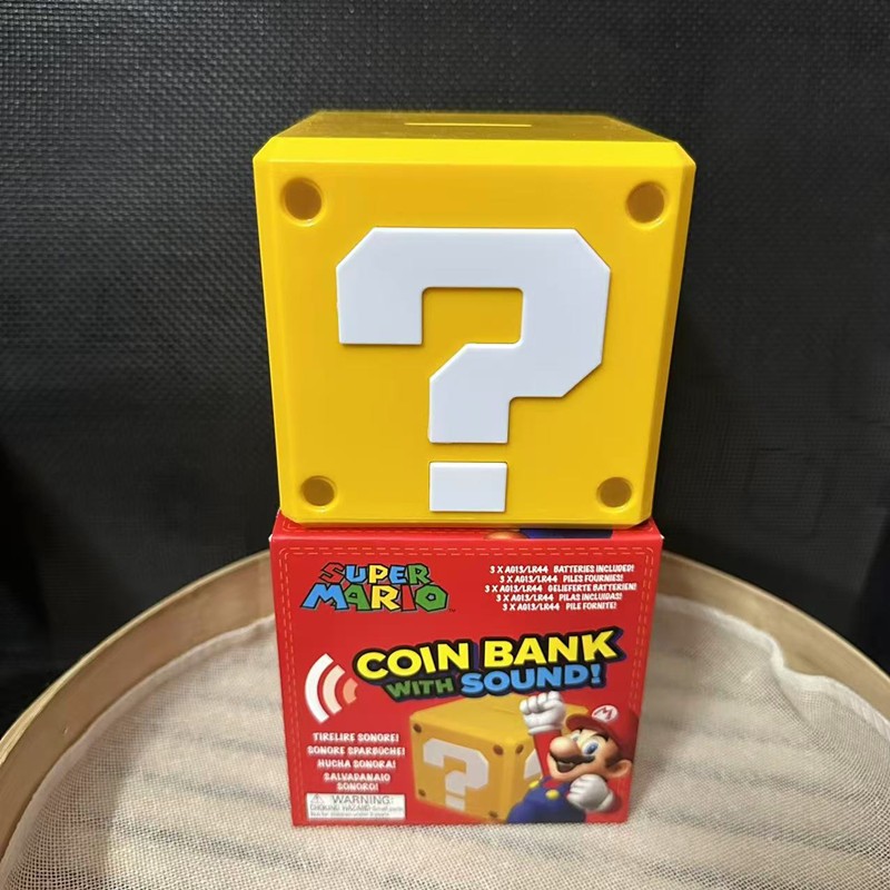 11cm Super Mario Money Box Creative Sound Style Coin Piggy Bank PVC ...