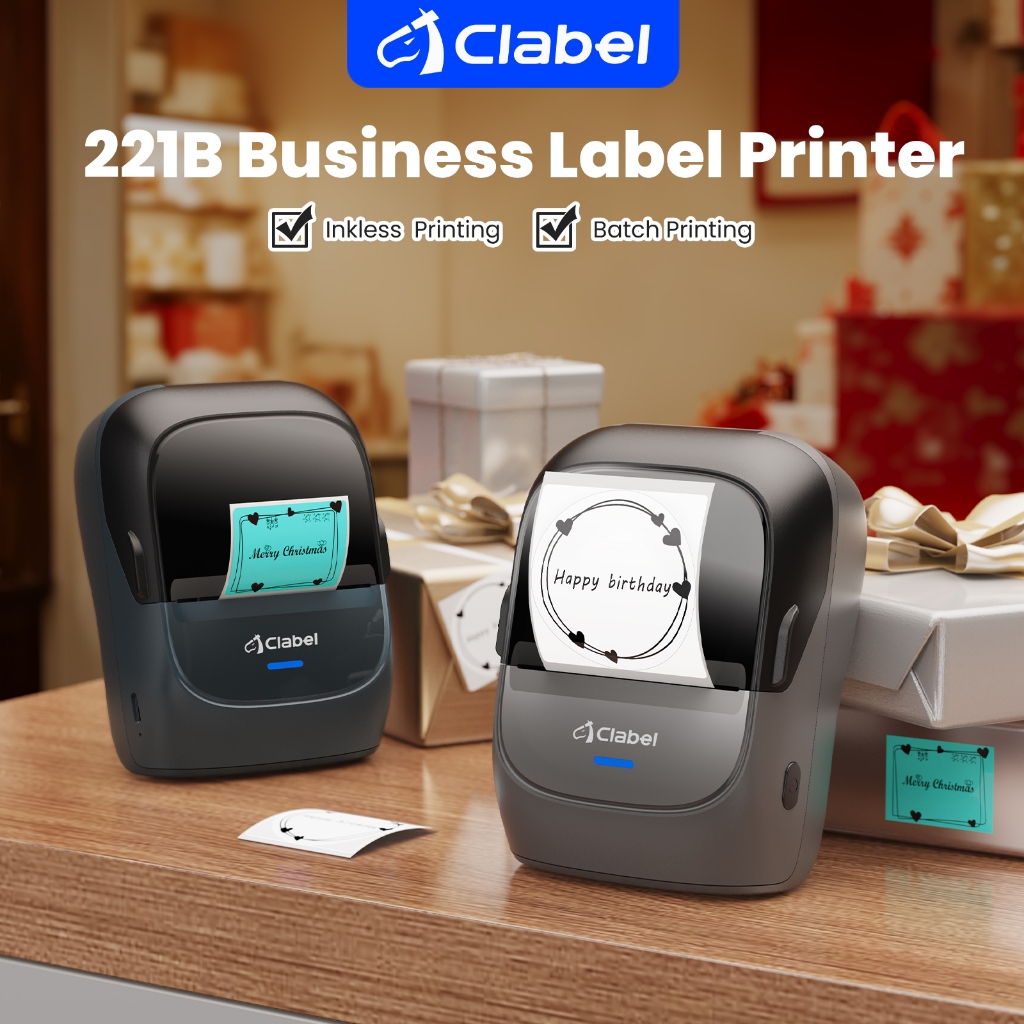 CLABEL 221B Mini Printer, Label Printer, Portable Printer, Supports ...