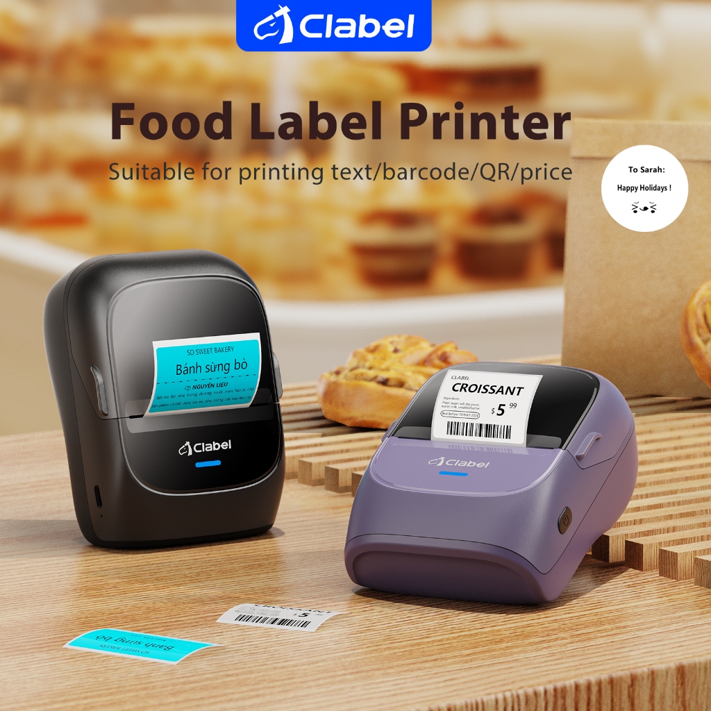 CLABEL 221B Label Maker Portable Printer Label Printer Bluetooth ...