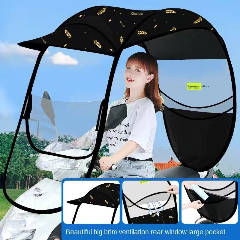 Electric Bike Canopy Sun Protection Rain Protection And Wind Protection ...