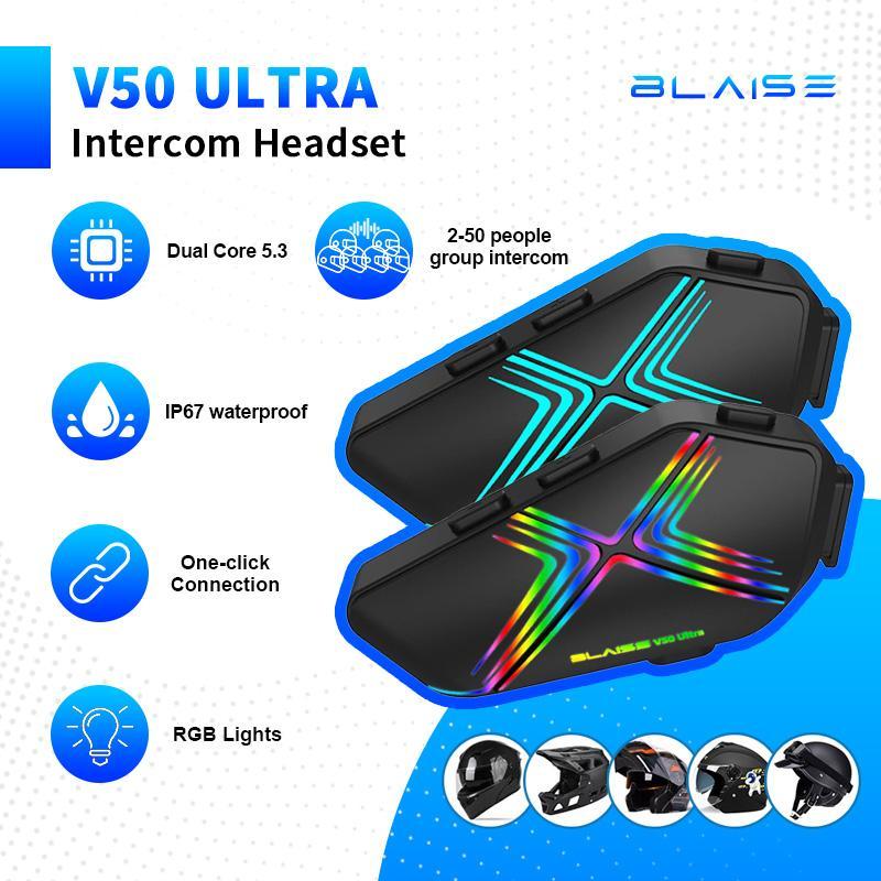 BLAISE V50 Ultra Mech 500m Intercom Headset 50 people group intercom ...
