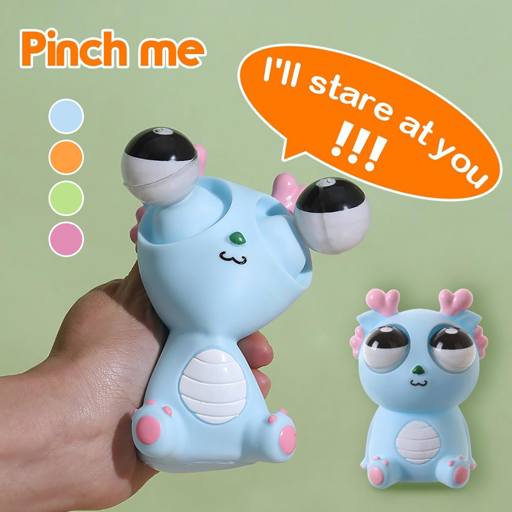 2025 Squeeze Eye Popping Out Stress Relief Cute Dragon Toy,Funny ...