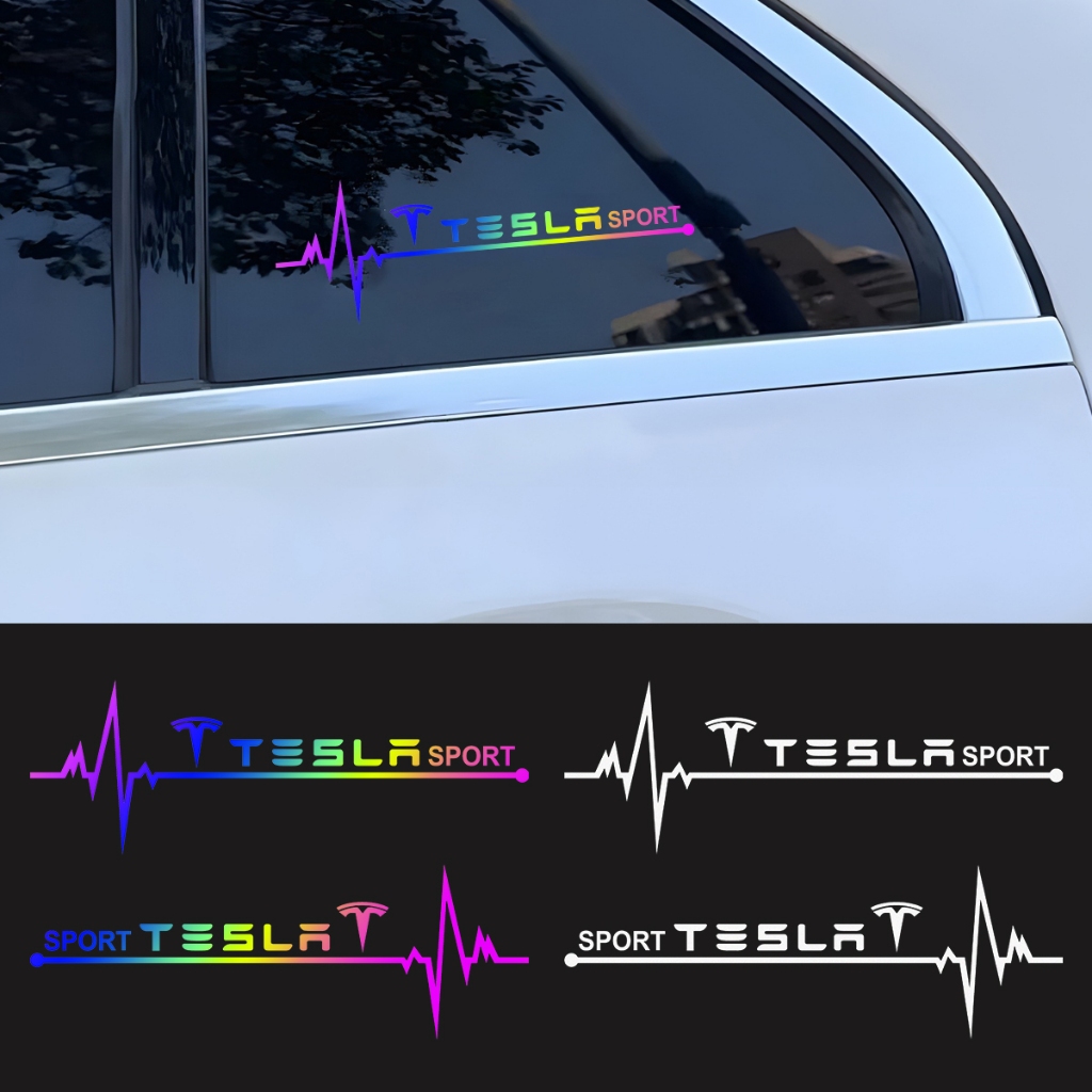 Tesla Stickers for Model Y Model 3 Model S/x Car Windows Triangular ...