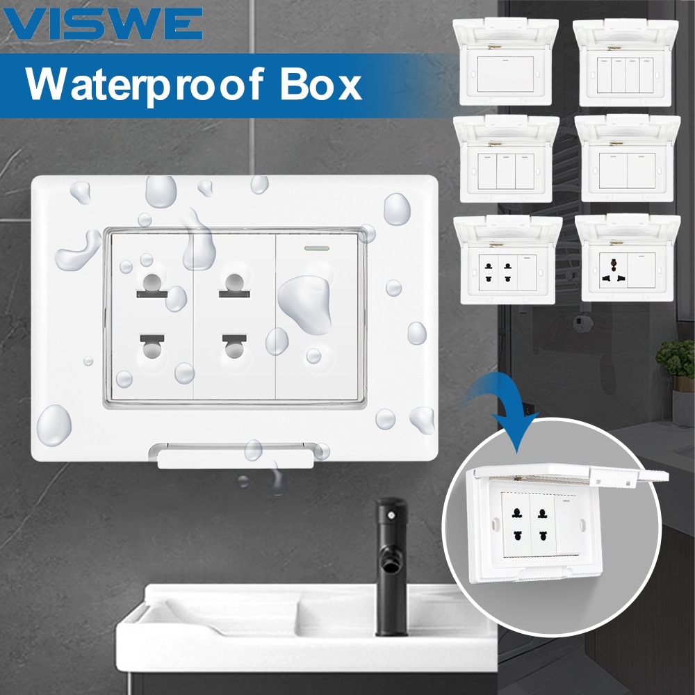 VISWE Waterproof Socket Bathroom Socket Waterproof Switch Bathroom ...