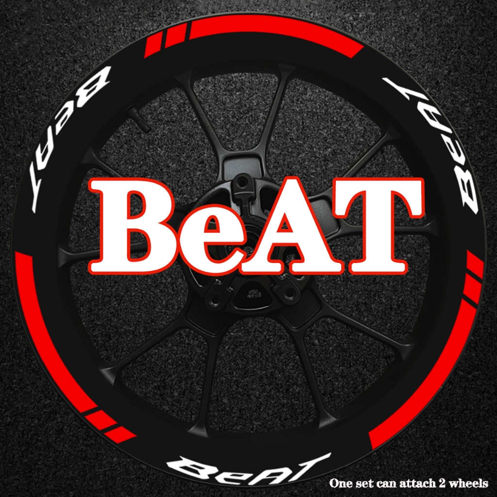 For Honda BEAT 110 Fi V2 Rim Sticker Mags Decals for Motorcycle Hub ...