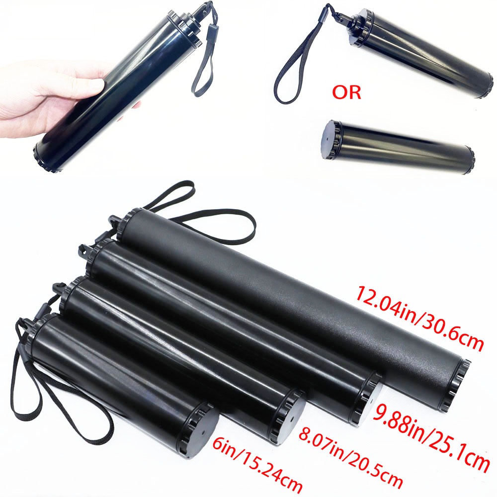 6 8 10 12 Inch Black Premium Aluminum Alloy Multi-Function Storage Tube ...