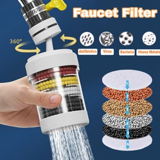 6 Layer Filtration 360 Degree Faucet Filter Splash-proof Shower Tap ...