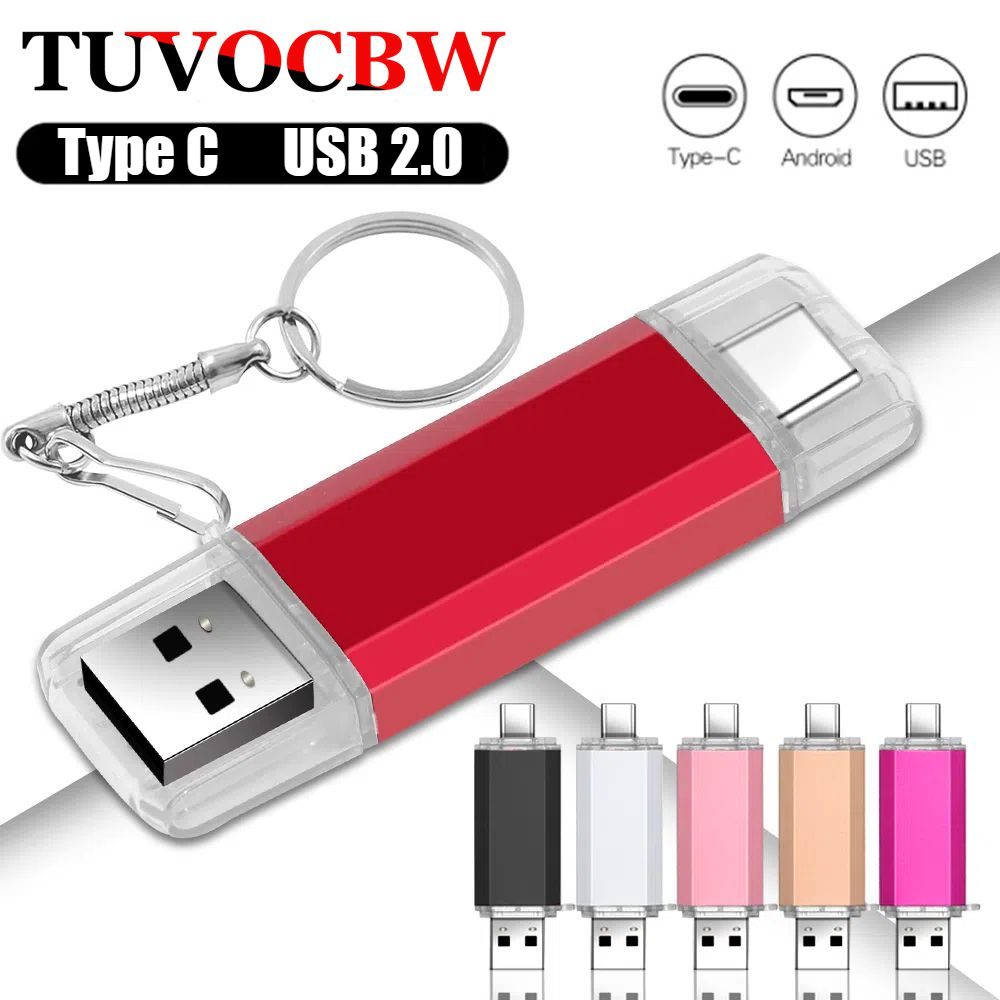 (Free Custom LOGO) 2.0 Type C usb flash drive original 128GB otg type c ...