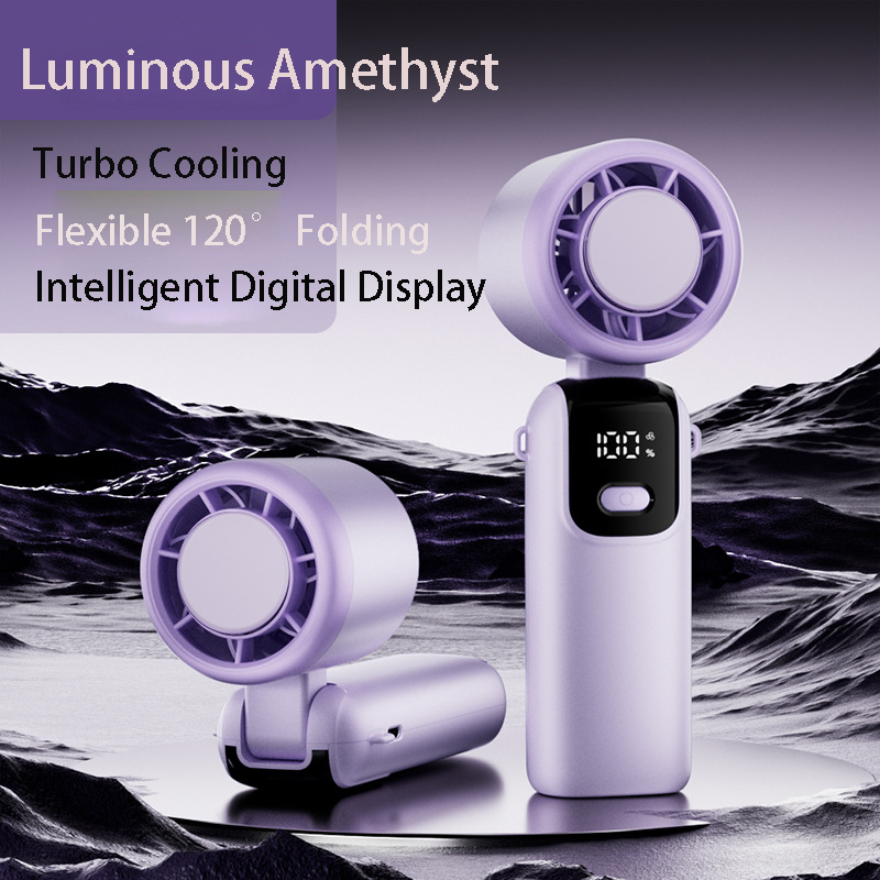 DUUGU Portable Mini Handheld Fan: USB-C Quiet Turbo Fan with Smart ...