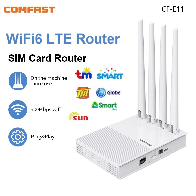 Comfast WiFi6 Sim Card Router Portable 4G Plug and Play Router 4G LTE ...