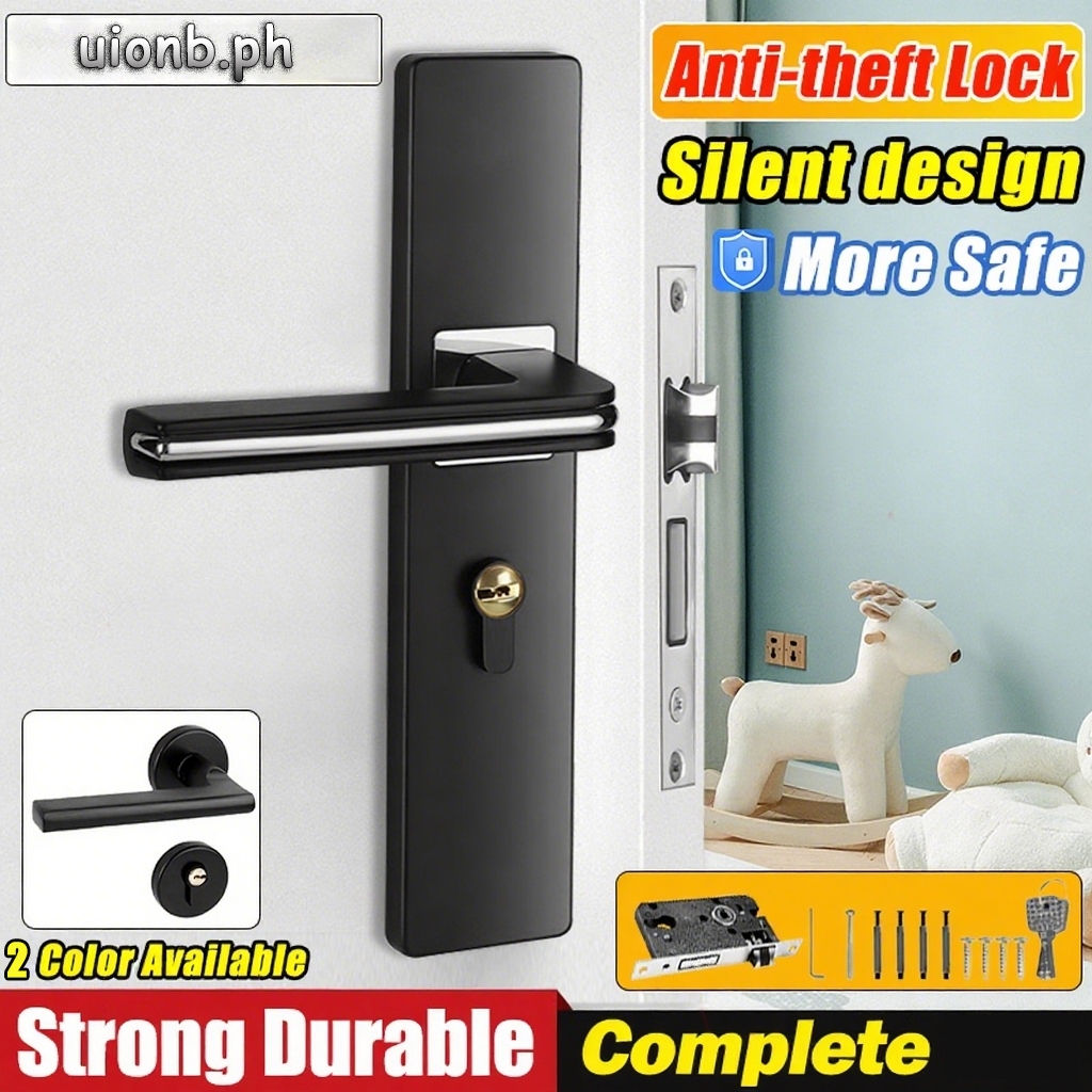 Alloy Main Door Lock Set With Anti-theft Lock Core Silent Doorlock Door ...