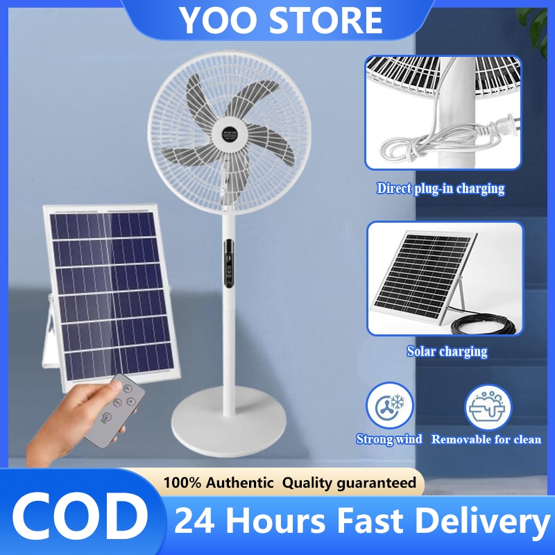 Solar Electric Fan With Panel 16 inch Solar Fan with Remote Control ...