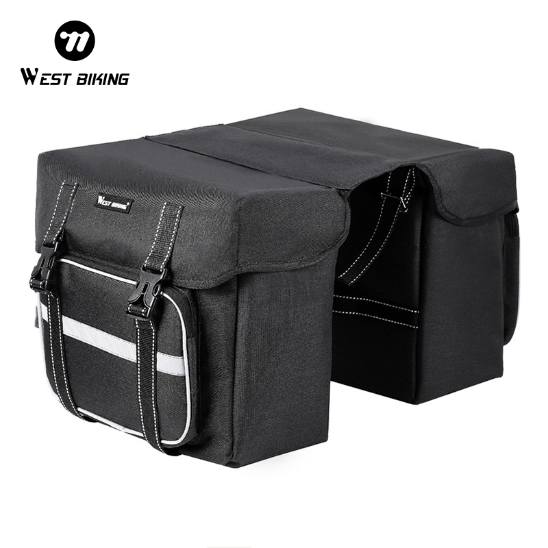 WEST BIKING Bicycle Pannier Bag Waterproof 25L Large Capacity Back Seat ...