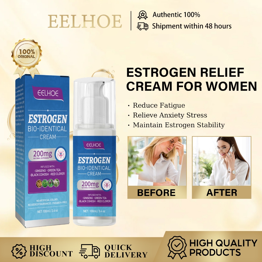 EELHOE Estrogen Relief Cream for Women Reduce Fatigue Relieve Anxiety ...