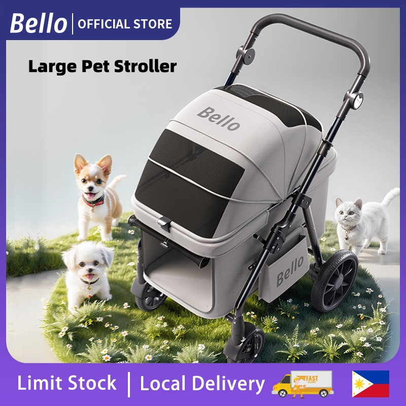 【Ready Stock】BELLO newest Large Pet Stroller Camping cat Dog Cart ...