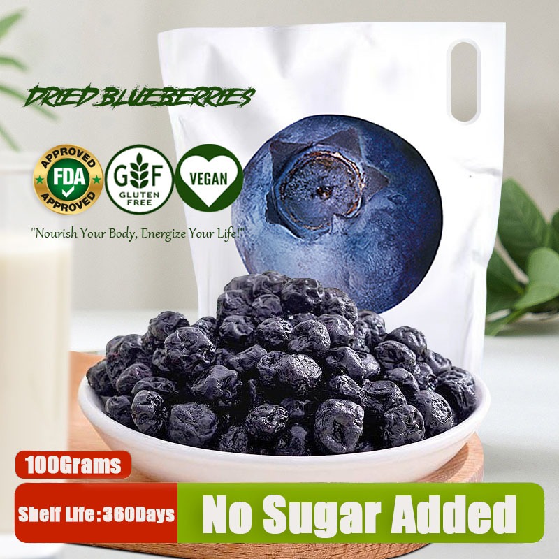 5Packs 500g Dried Blueberries (Organic, No Sugar Added , Healthy Low ...