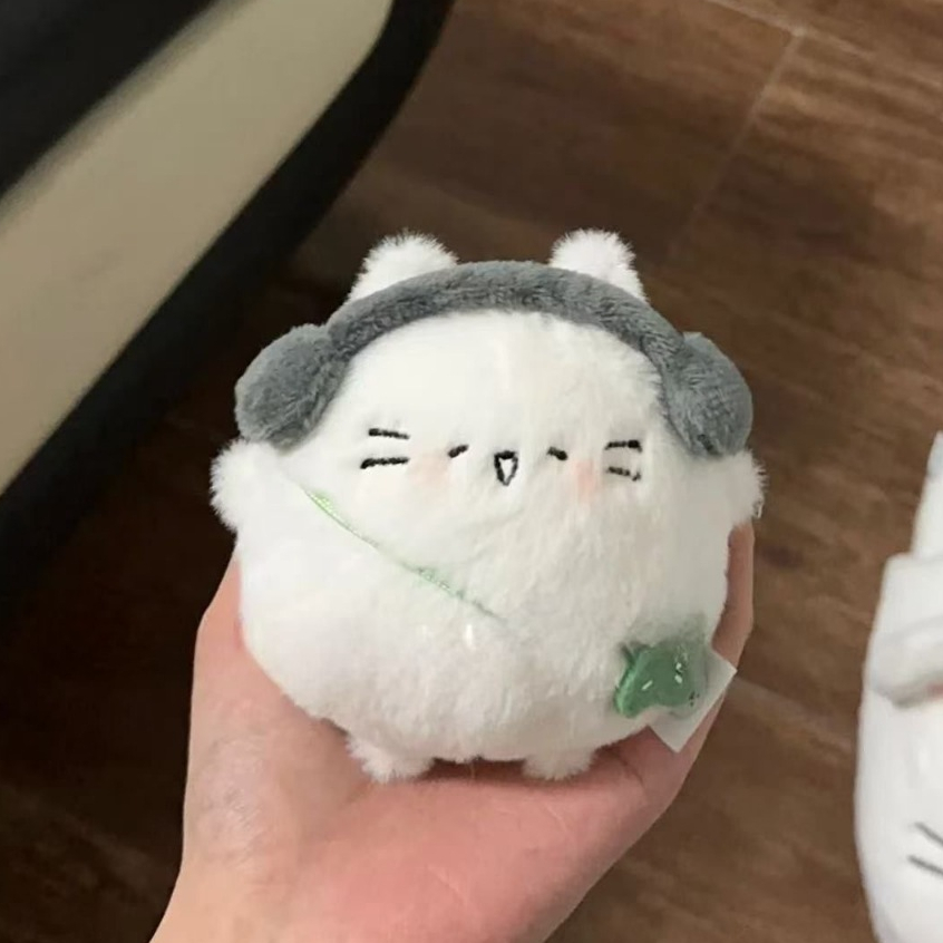 Earphone Fat Cat Plush Doll Keychain Bag Charm Gift | Shopee Philippines