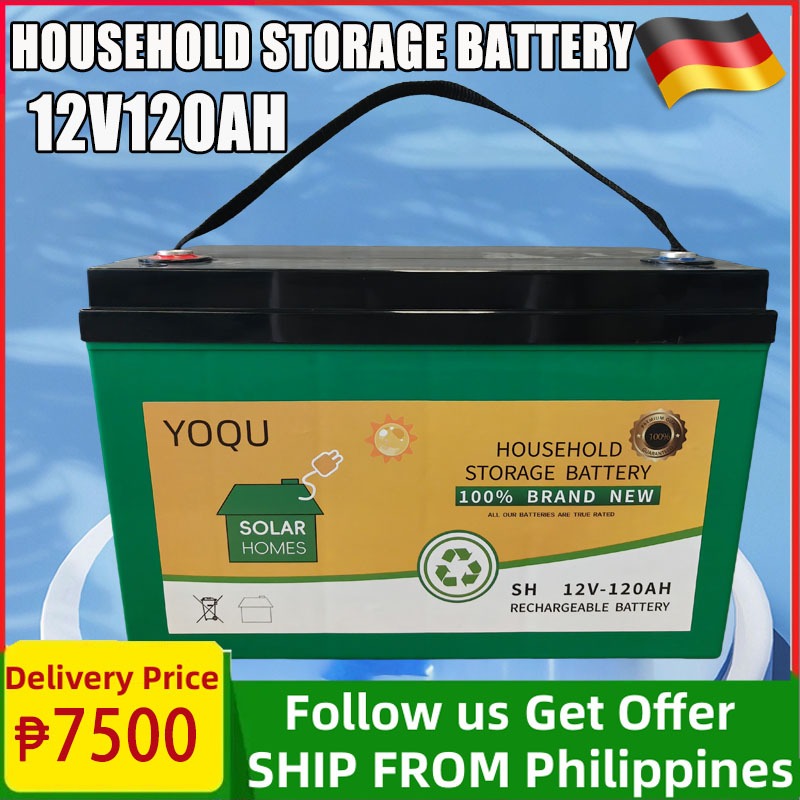 Yoqu Battery Solar Battery 12V120AH Rechargeable Lead Acid Battery ...