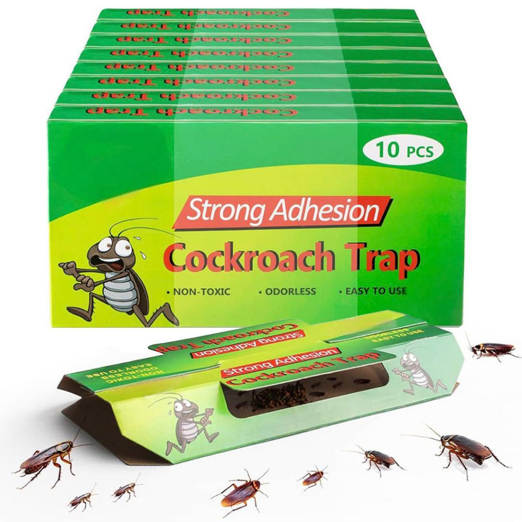 10Pcs Cockroach Killer Trap Non-Toxic Safety Insecticidal Sticky ...